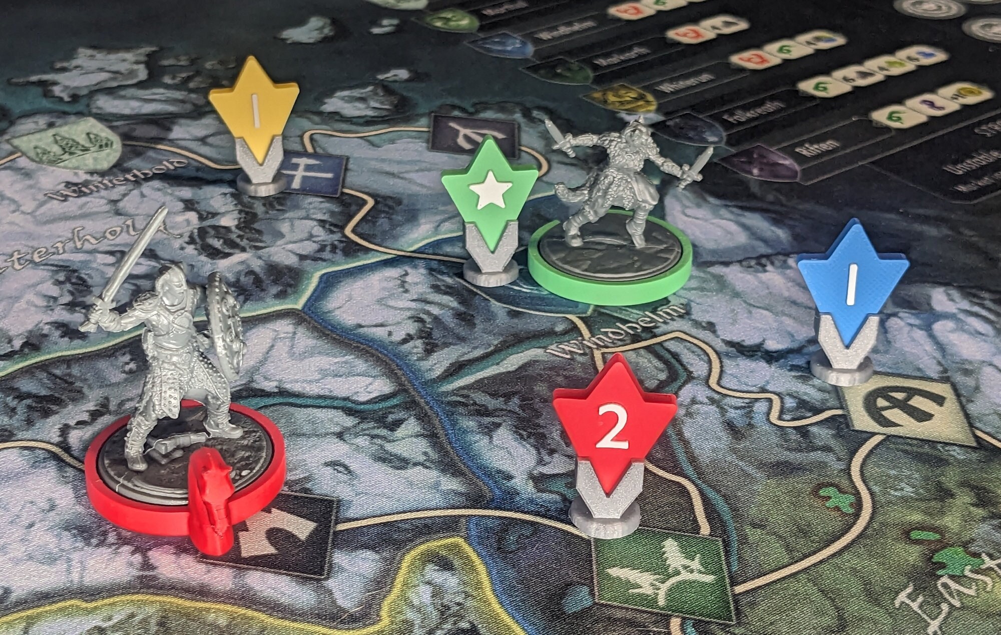 Skyrim: the Adventure Game Deluxe Player Tokens With Holders Single and ...