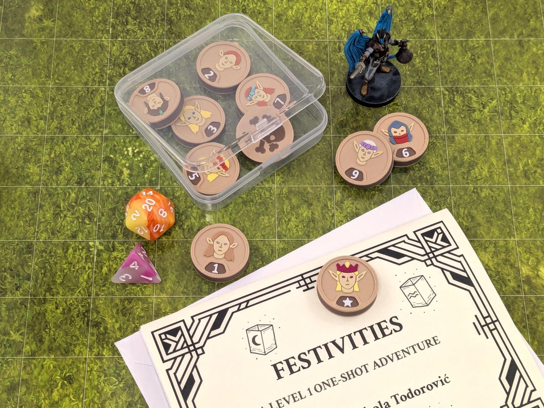Magnetic Elf Token Set for Fantasy Tabletop Games Like D&D or ...