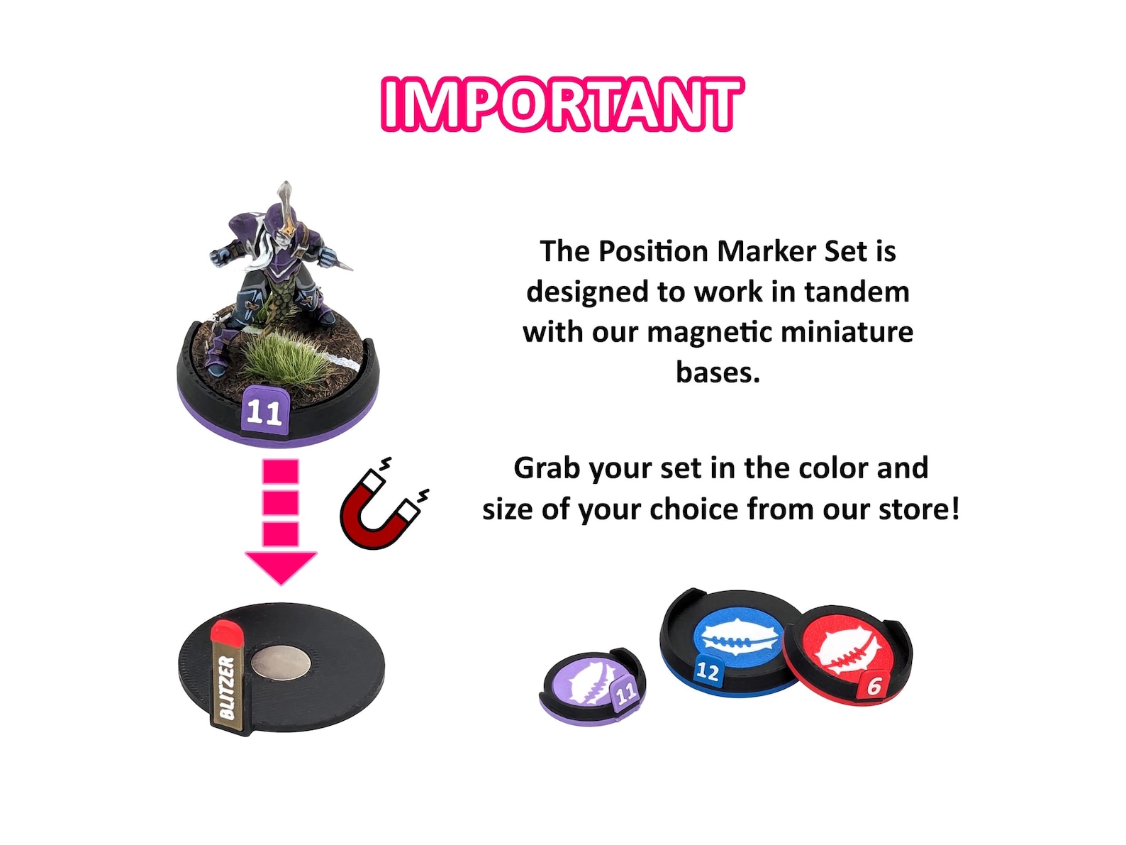Magnetic Marker Set for Player Positions in Fantasy Football and ...