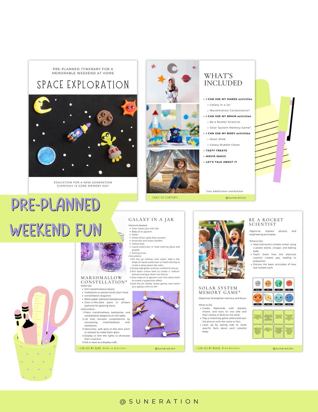 Space-themed Printable Activity Bundle for Kids | 15+ Fun and ...