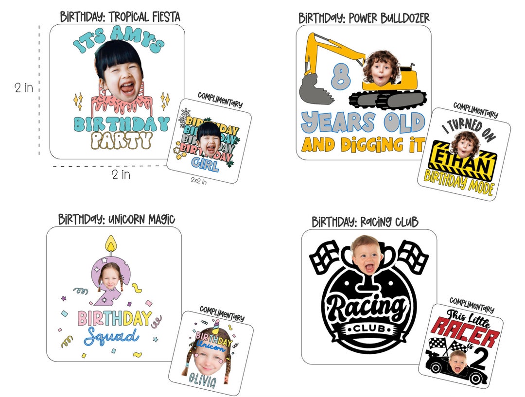 Personalized Birthday Party Temporary Tattoos for Kids - Etsy