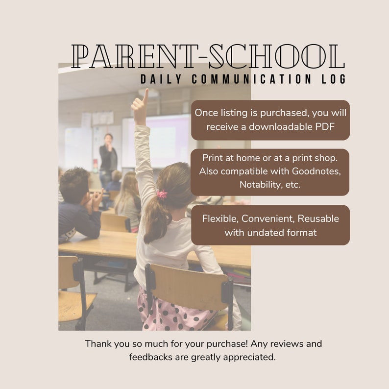 Parent Teacher Daily Communication Log Autism IEP, Special Needs ...