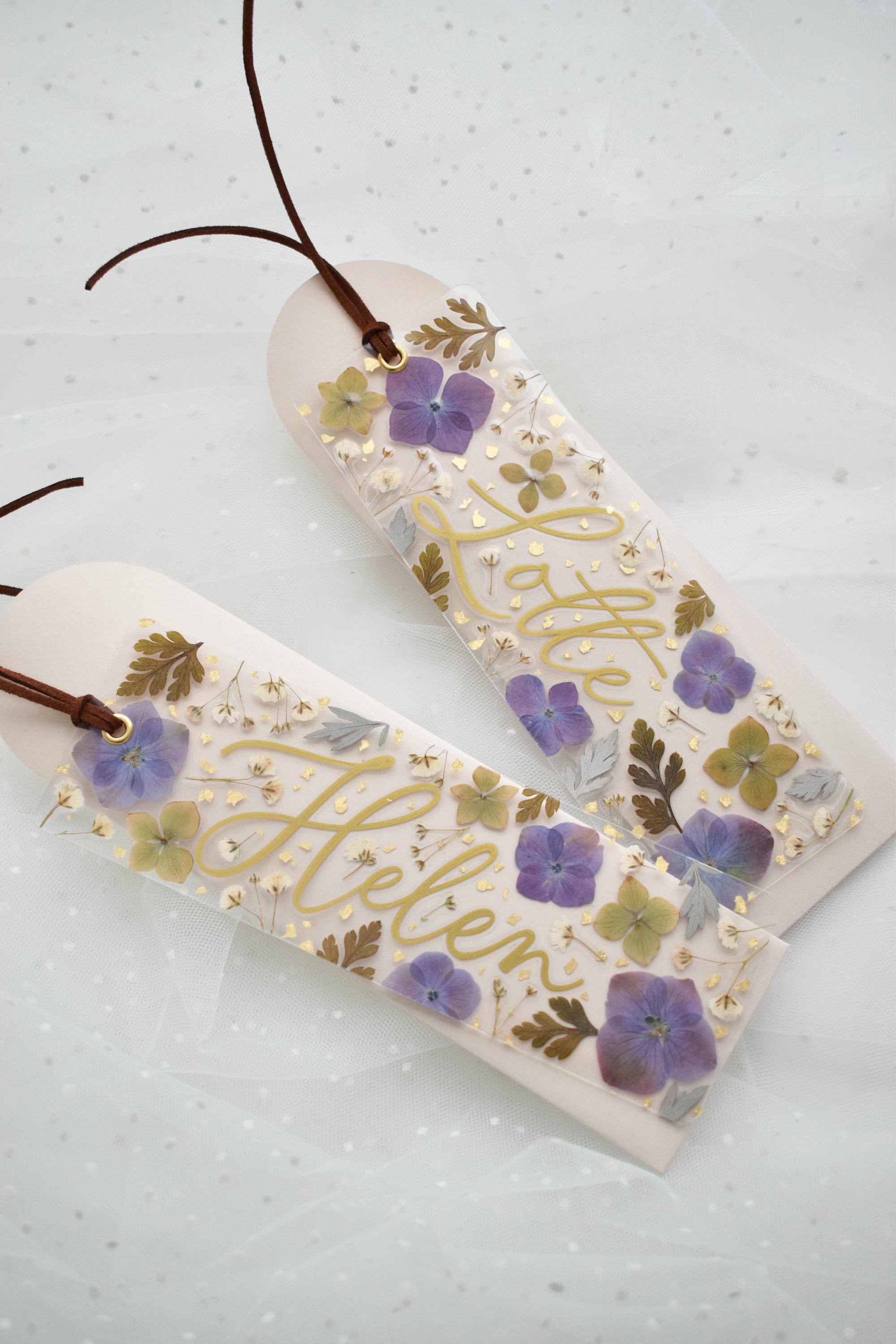 Pressed Flower Customised Bookmark. Book Accessories. Pressed Flower ...