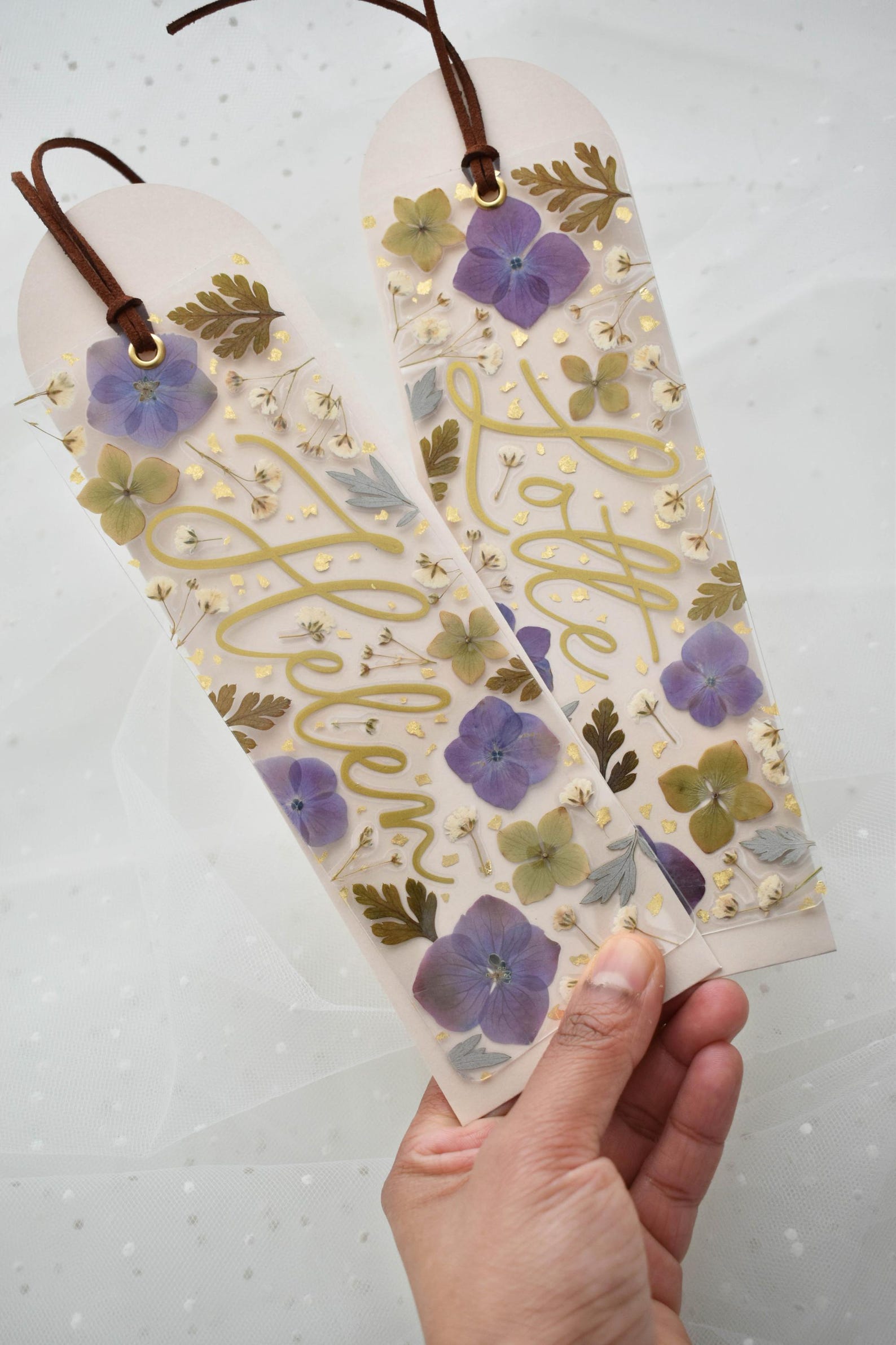 Pressed Flower Customised Bookmark. Book Accessories. Pressed Flower ...