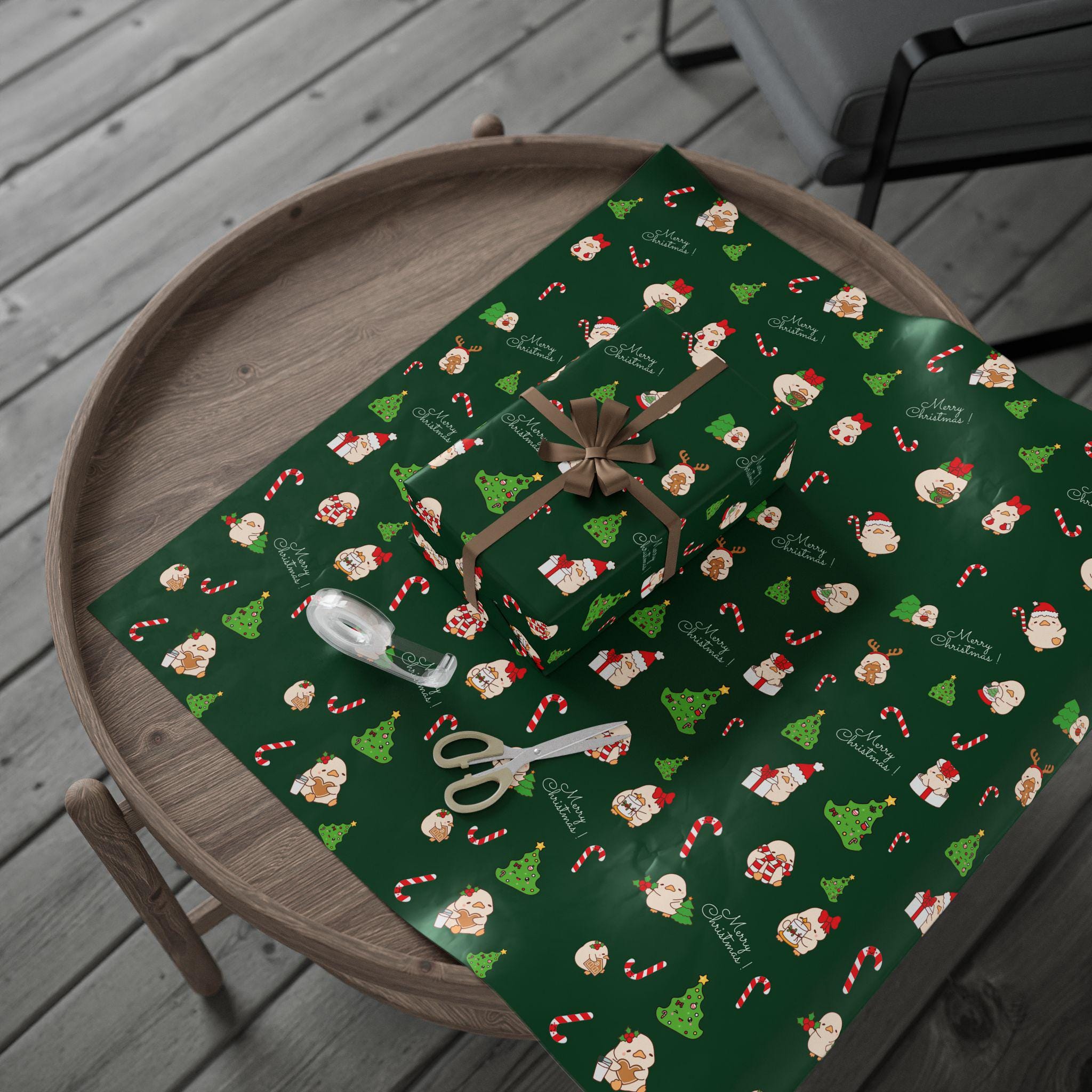 Cute Kawaii Christmas Wrapping Papers Kawai Holiday Christmas Wrapping ...
