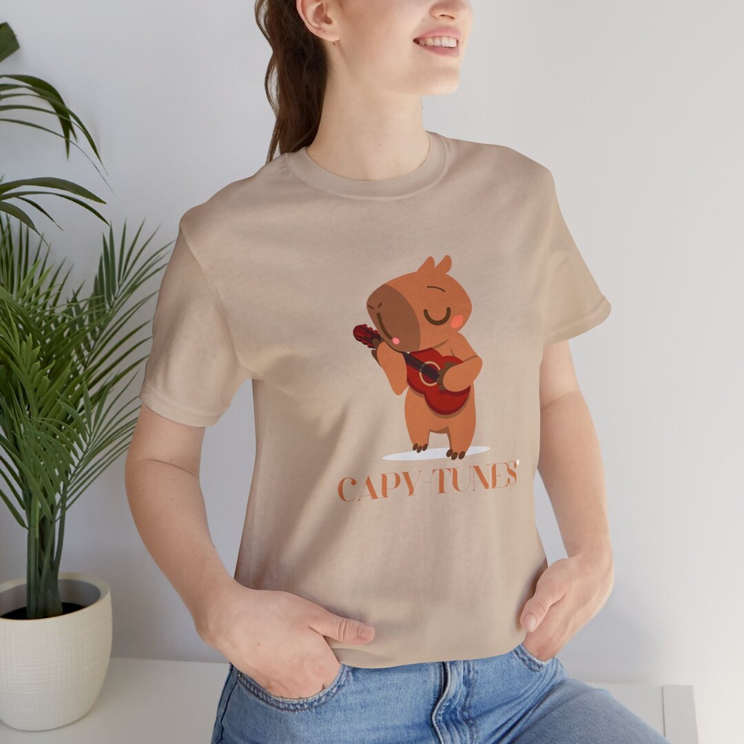 Capybara Tee, Funny Capybara Shirt, Jazzy Capybara, Capy-tunes, Snappy ...