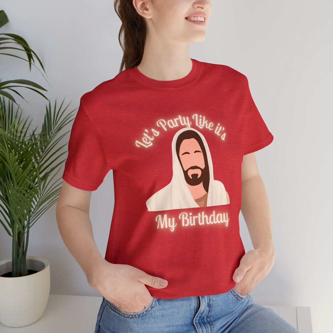 80s Retro Christian Shirt, Jesus Let's Party Like It's My Birthday ...