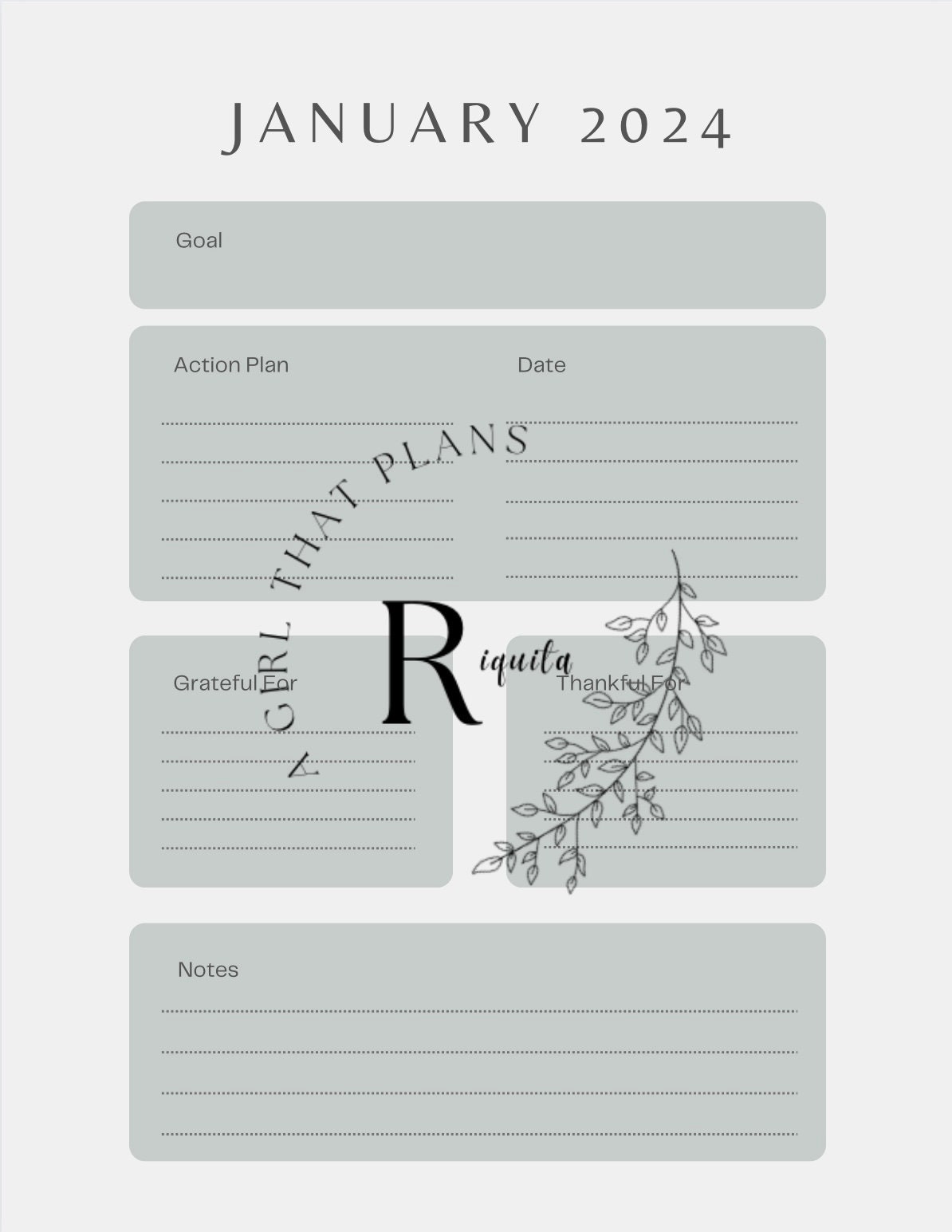 Digital / PDF Printable 2024 Planner- Modern - Etsy