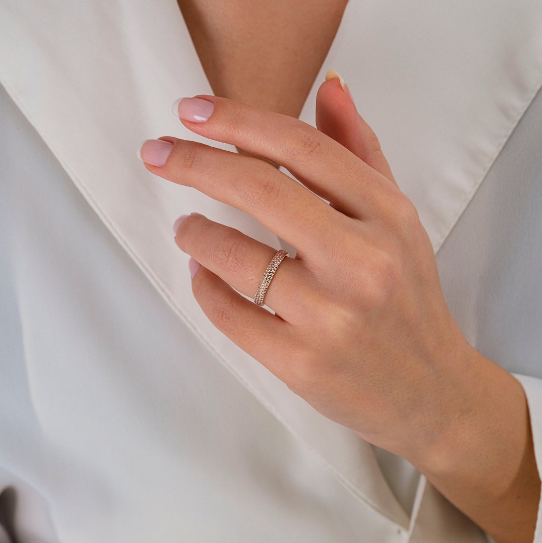 3mm Rose Gold Snake Wedding Band • Snake Wedding Ring • 14K | 18K ...