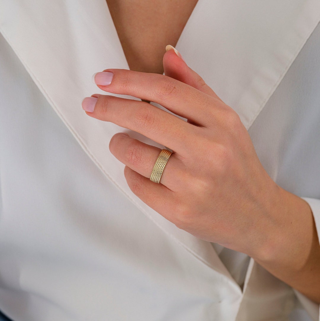 6mm Yellow Gold Snake Wedding Band • Snake Wedding Ring • 14K | 18K ...