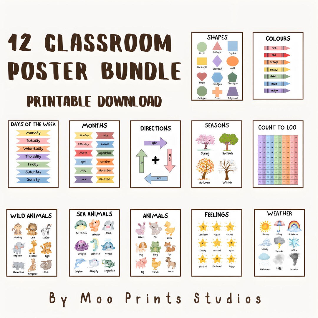 PRINTABLE Classroom Posters Digital Download Display - Etsy