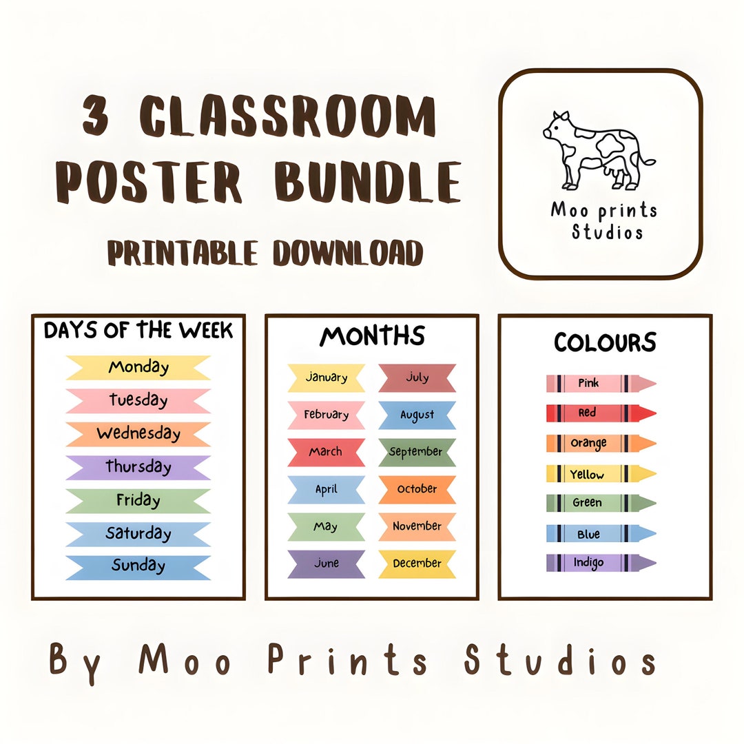 PRINTABLE Classroom Posters Digital Learning Display - Etsy