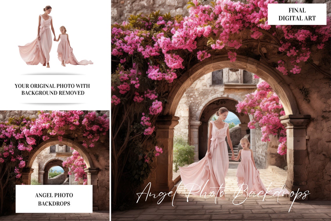 12 Tuscan Arches Digital Backdrops Maternity Wedding Mommy N - Etsy