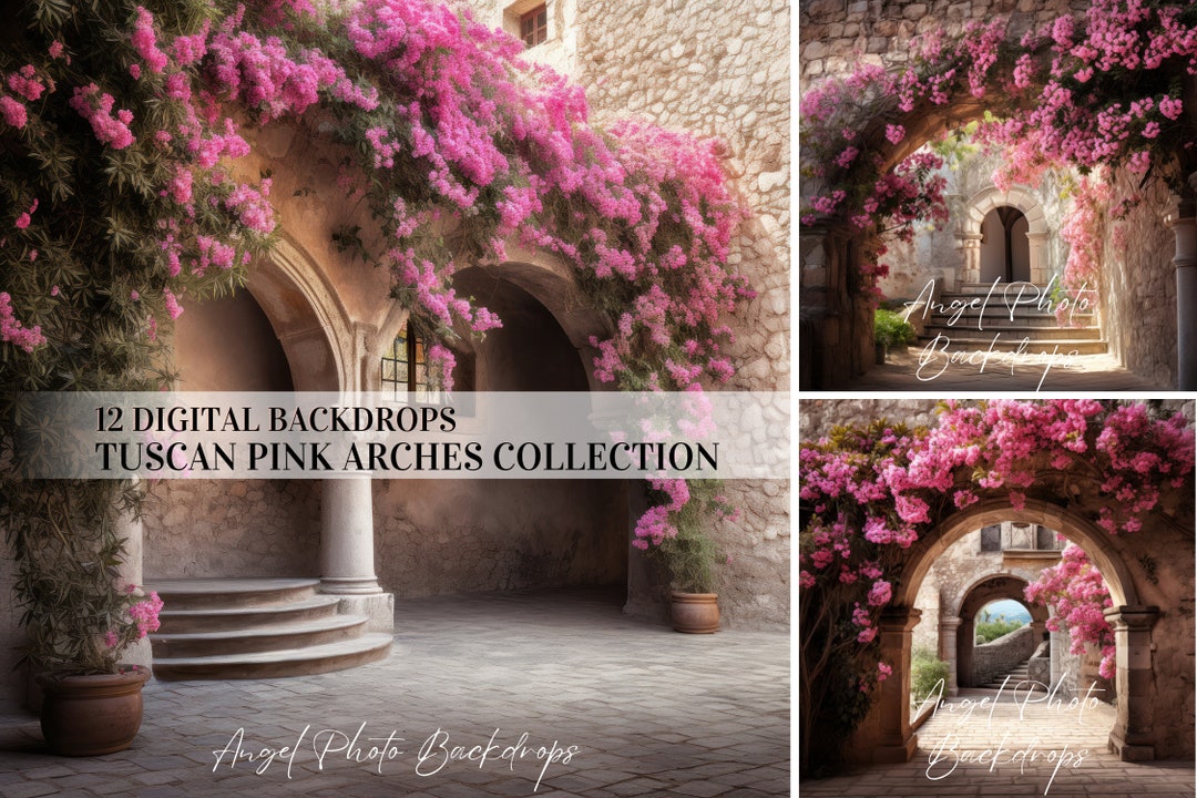 12 Tuscan Arches Digital Backdrops, Maternity Wedding Mommy N Me ...