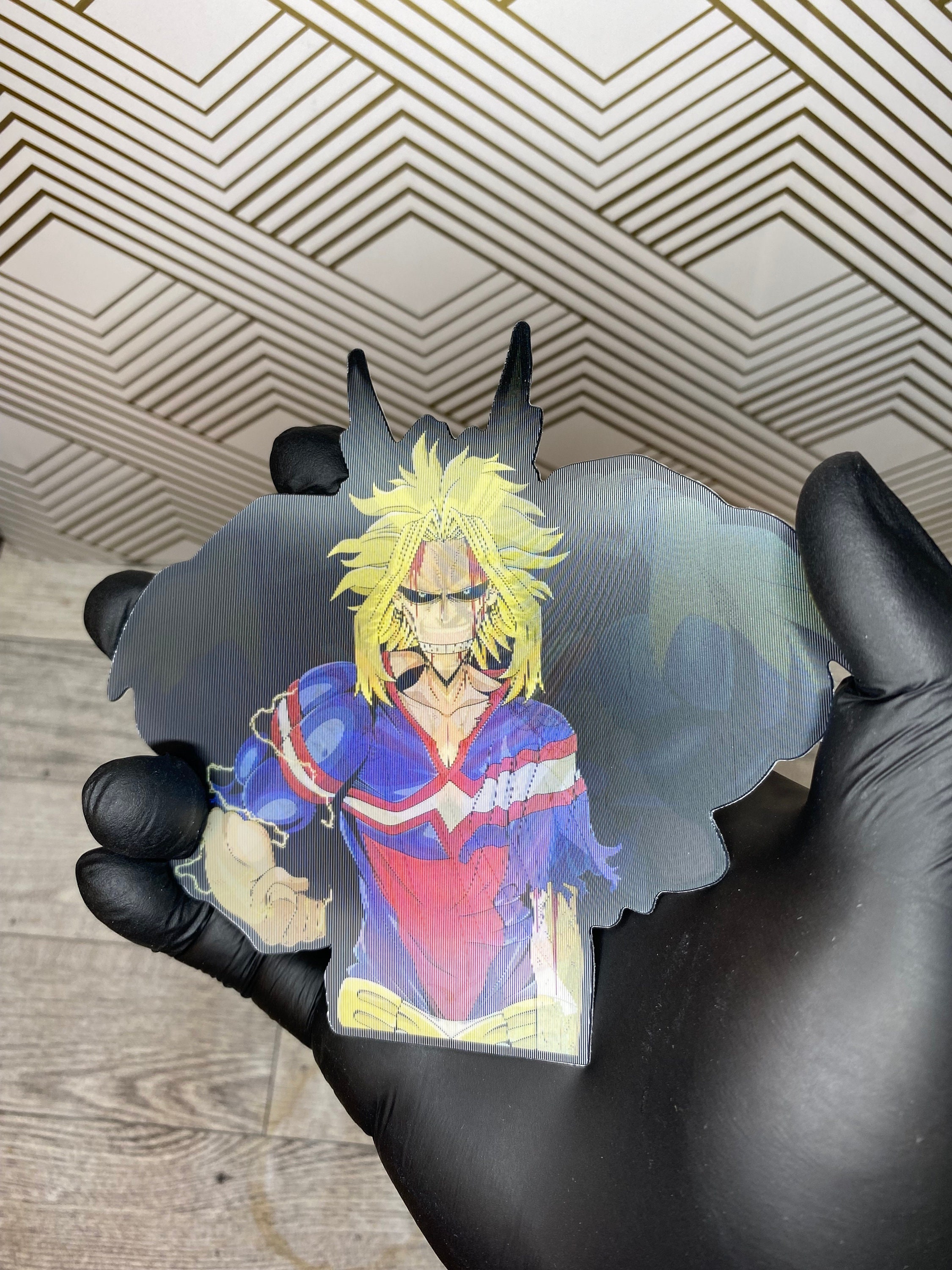 3D Lenticular Anime Sticker Decal Changing Moving Flip Motion Peeker ...