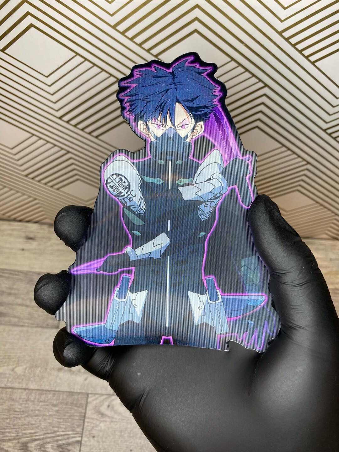 3D Lenticular Anime Sticker Decal Changing Moving Flip Motion Peeker ...