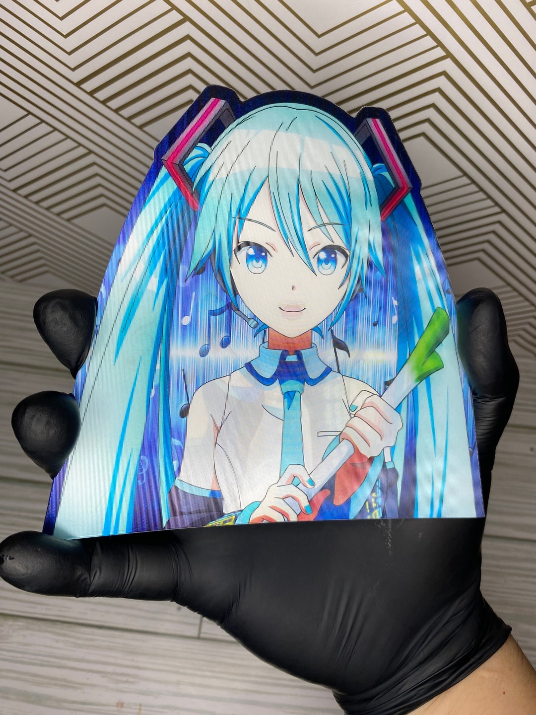 3D Lenticular Anime Sticker Decal Changing Moving Flip Motion Peeker ...