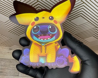 3D Lenticular Anime Sticker Decal Changing Moving Flip Motion Peeker ...