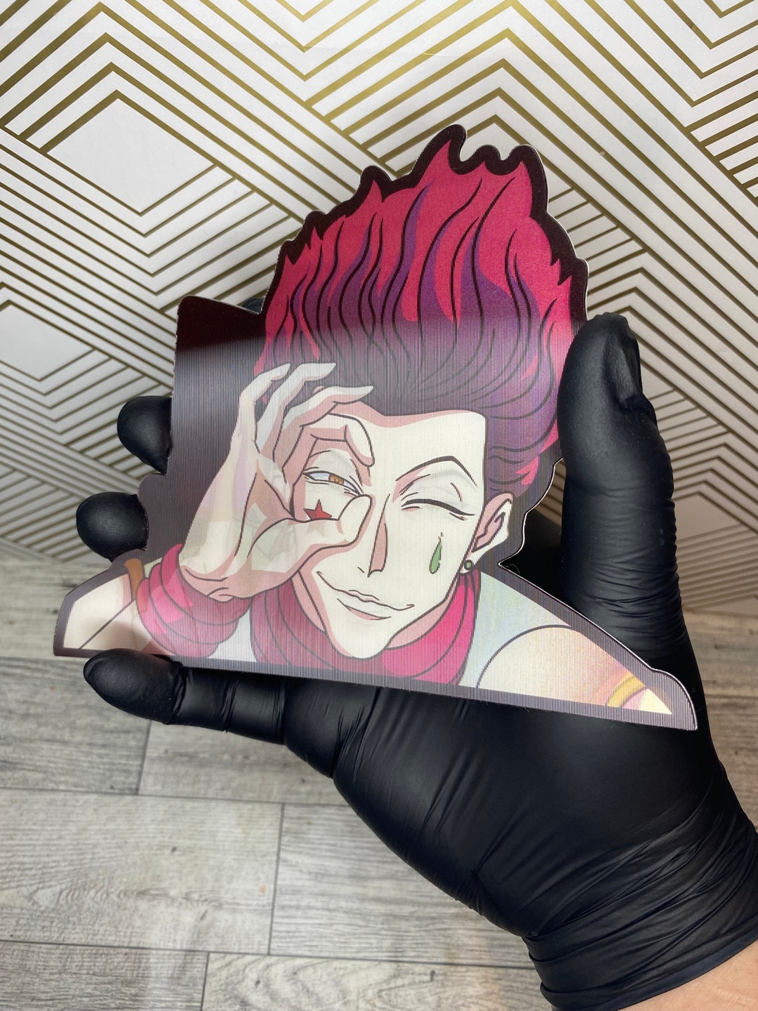 3D Lenticular Anime Sticker Decal Changing Moving Flip Motion Peeker ...