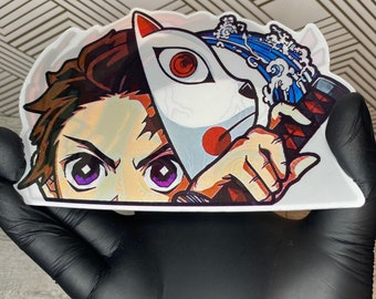 3D Lenticular Anime Sticker Decal Changing Moving Flip Motion Peeker ...