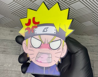 3D Lenticular Anime Sticker Decal Changing Moving Flip Motion Peeker ...