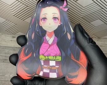 3D Lenticular Anime Sticker Decal Changing Moving Flip Motion Peeker ...