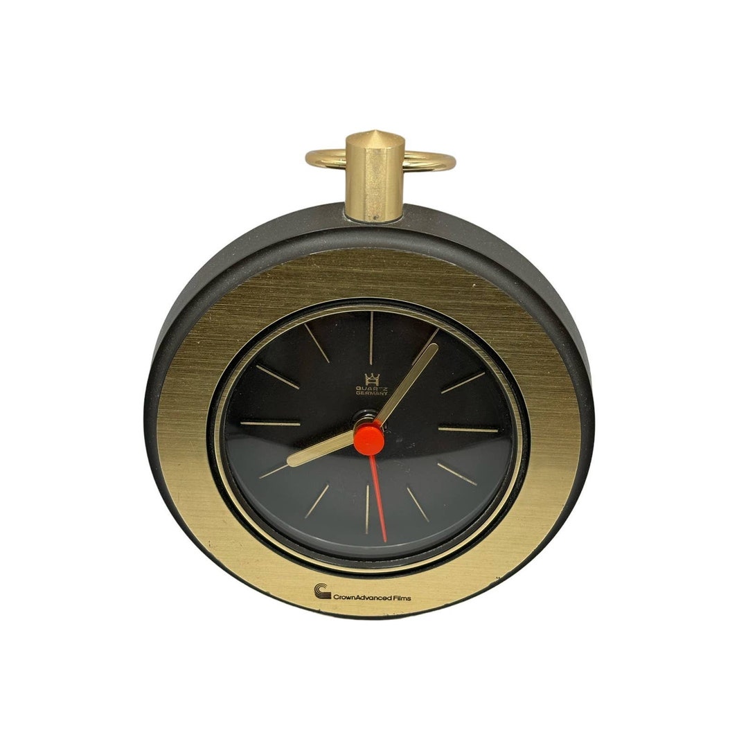 Vintage Desk Clock Quartz Germany Mid Atlantic Region 1985 6 Round - Etsy