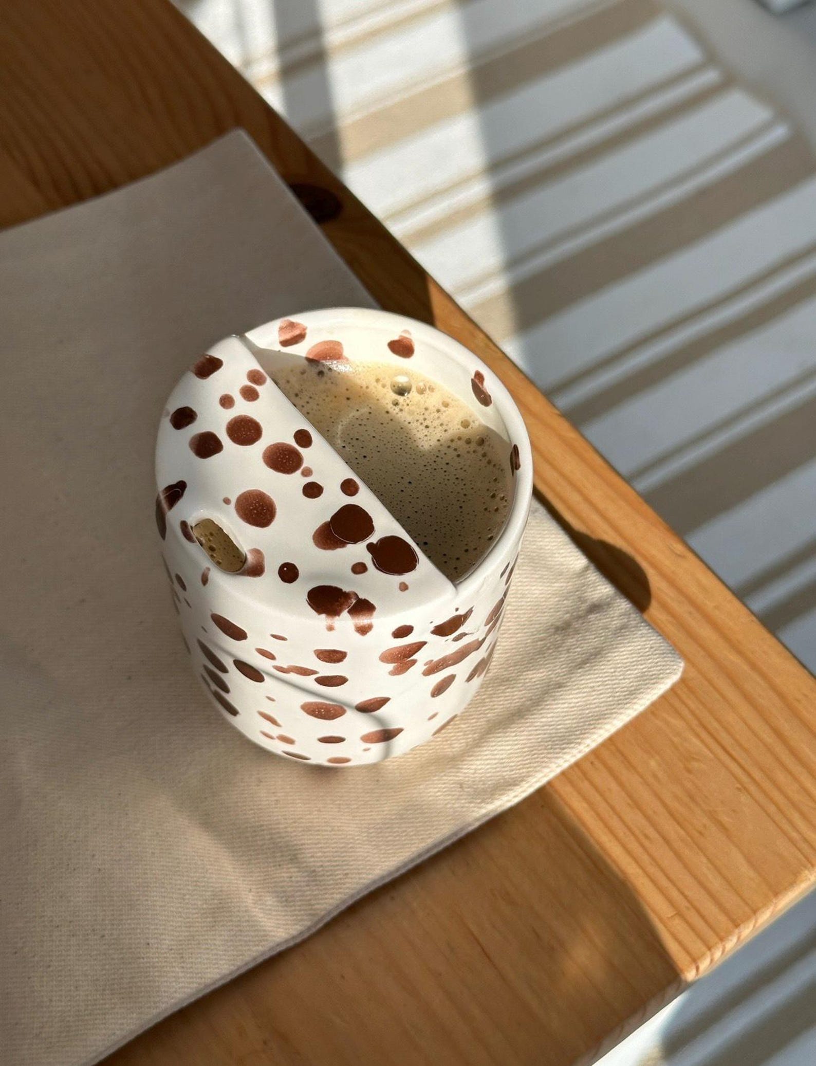 Handmade Ceramic Travel Mug: Brown Point Thermos, Nordic Style - Etsy