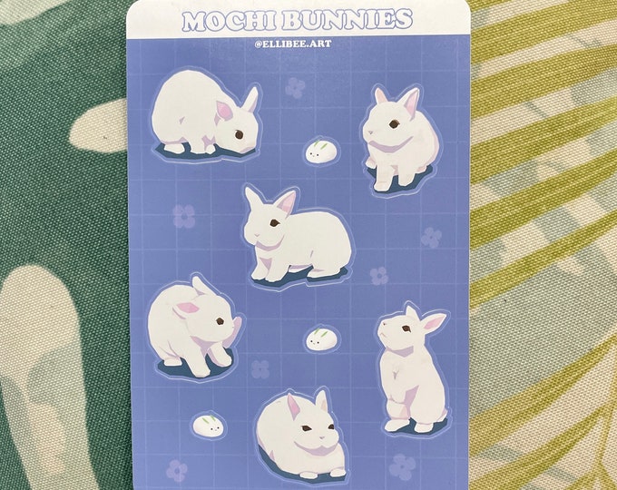 Sable point Netherland Dwarf bunny sticker cream brown rabbit vinyl ...