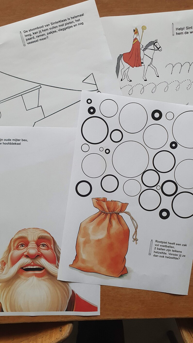 Sinterklaas Worksheets - Etsy