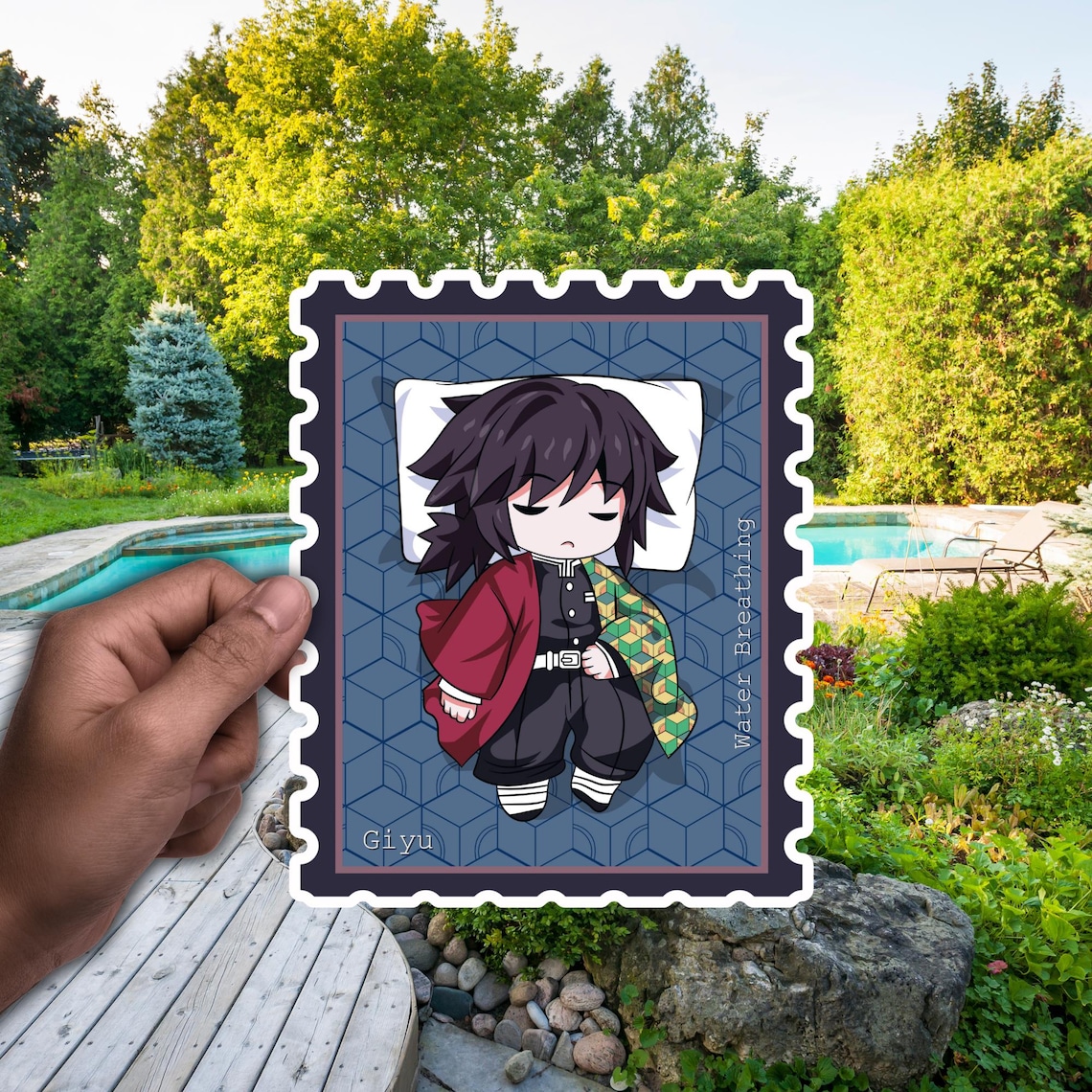 Demon Slayer Postal Stamp Stickers V7 Giyu Cute Kawaii Vinyl Stickers ...
