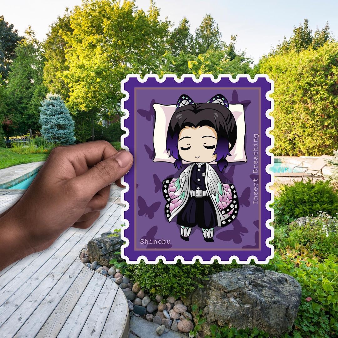 Demon Slayer Postal Stamp Stickers V6 Shinobu cute Kawaii Vinyl ...