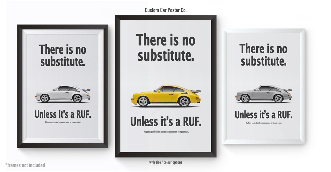RUF CTR Yellowbird "no Substitute" Vintage Wall Art - Wall Decor Car ...