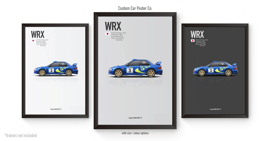 Subaru WRX Colin Mcrae Group A Rally WRC 97 Inspired Wall Art - Wall ...