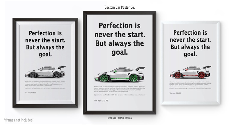 Porsche 911 GT3 RS (992) – "perfection" – Print Ad Car Poster - Etsy