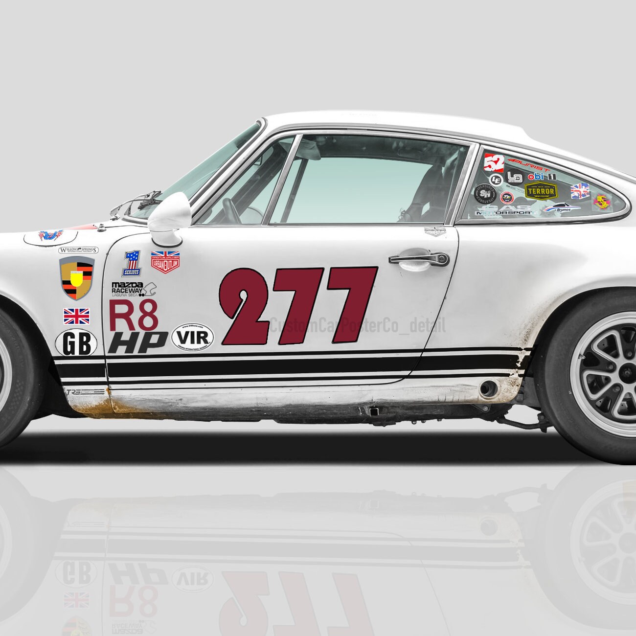 Magnus Walker Porsche 911 T Tribute Wall Art Automotive Car Poster ...