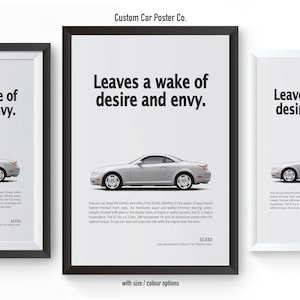Lexus SC430 Print Ad - Wake of Desire - Wall Decor Car Poster - Etsy