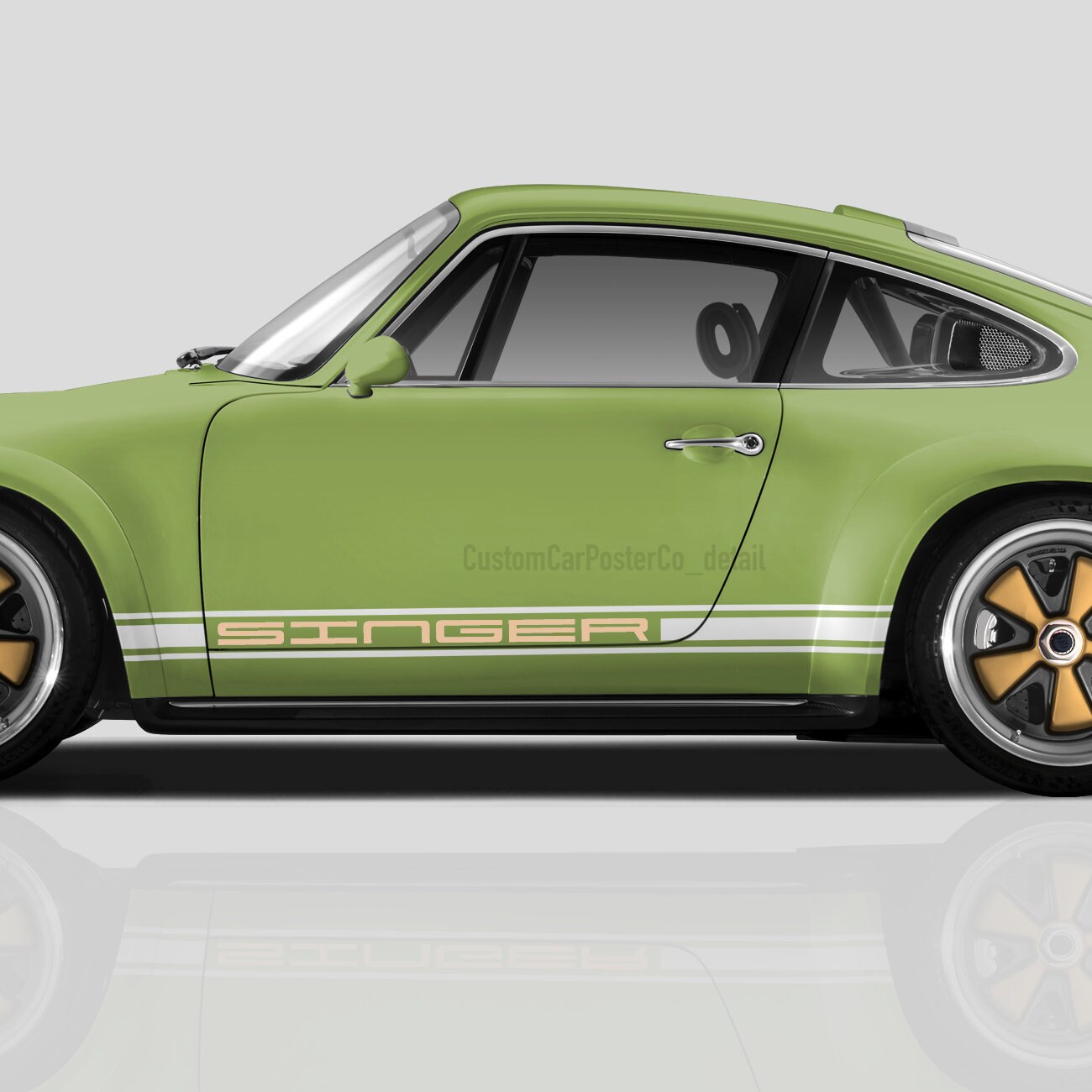 Singer 911 DLS Multi-colour Wall Art Automotive Car Poster - Etsy