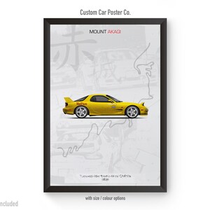 Mazda RX-7 FD - Initial D Poster Art - Japanese Anime Car Poster - Etsy