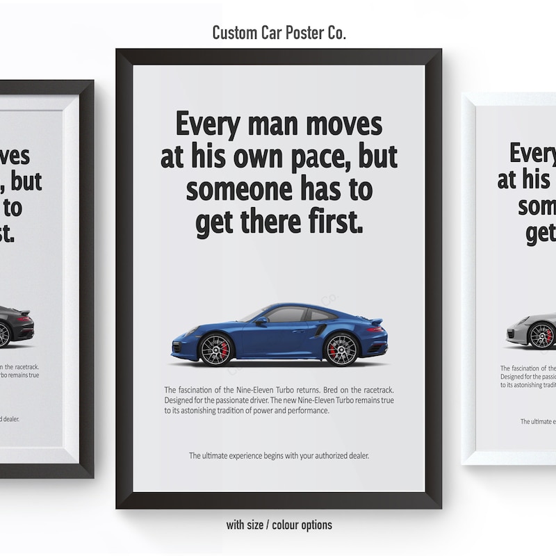 Porsche Models Poster - Etsy