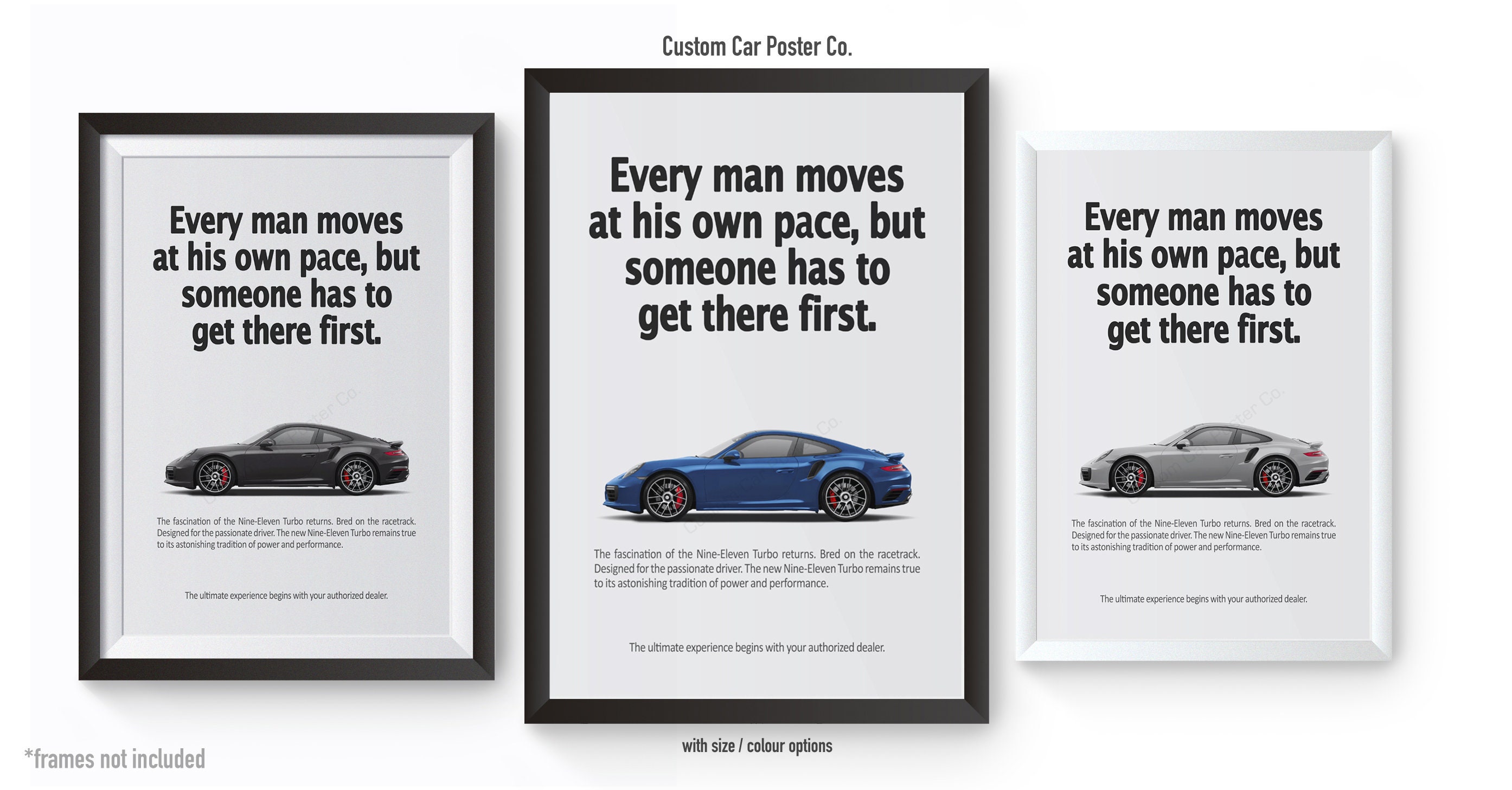 Porsche 911 (991.2) Turbo "get There Faster" Vintage Wall Art - Wall ...