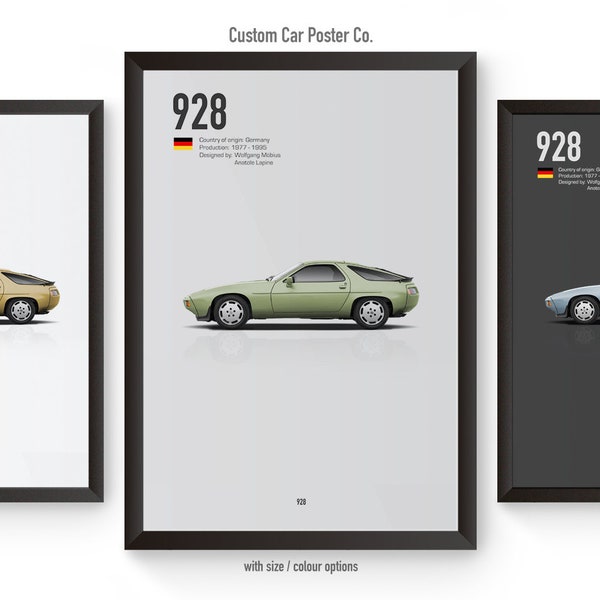Porsche Poster 928 - Etsy