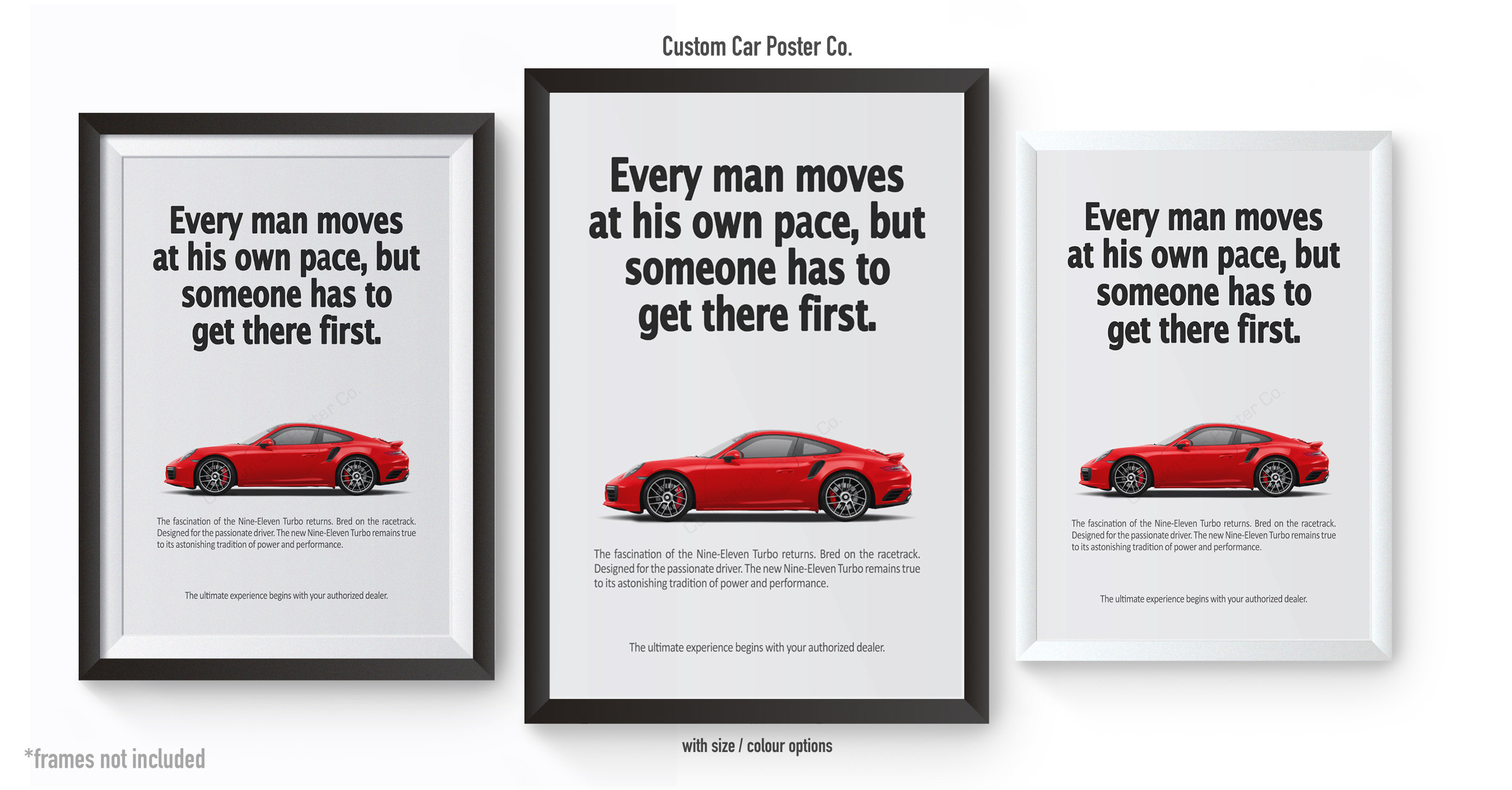 Porsche 911 (991.2) Turbo "get There Faster" Vintage Wall Art - Wall ...