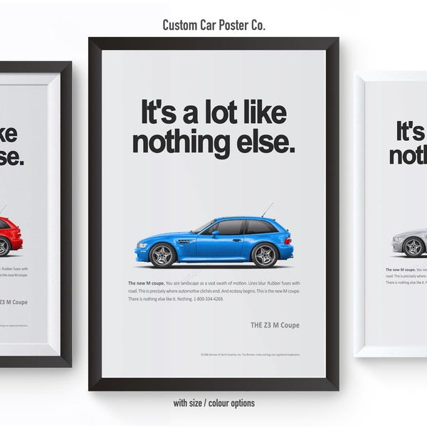 Vintage Bmw Car Ad Poster - Etsy