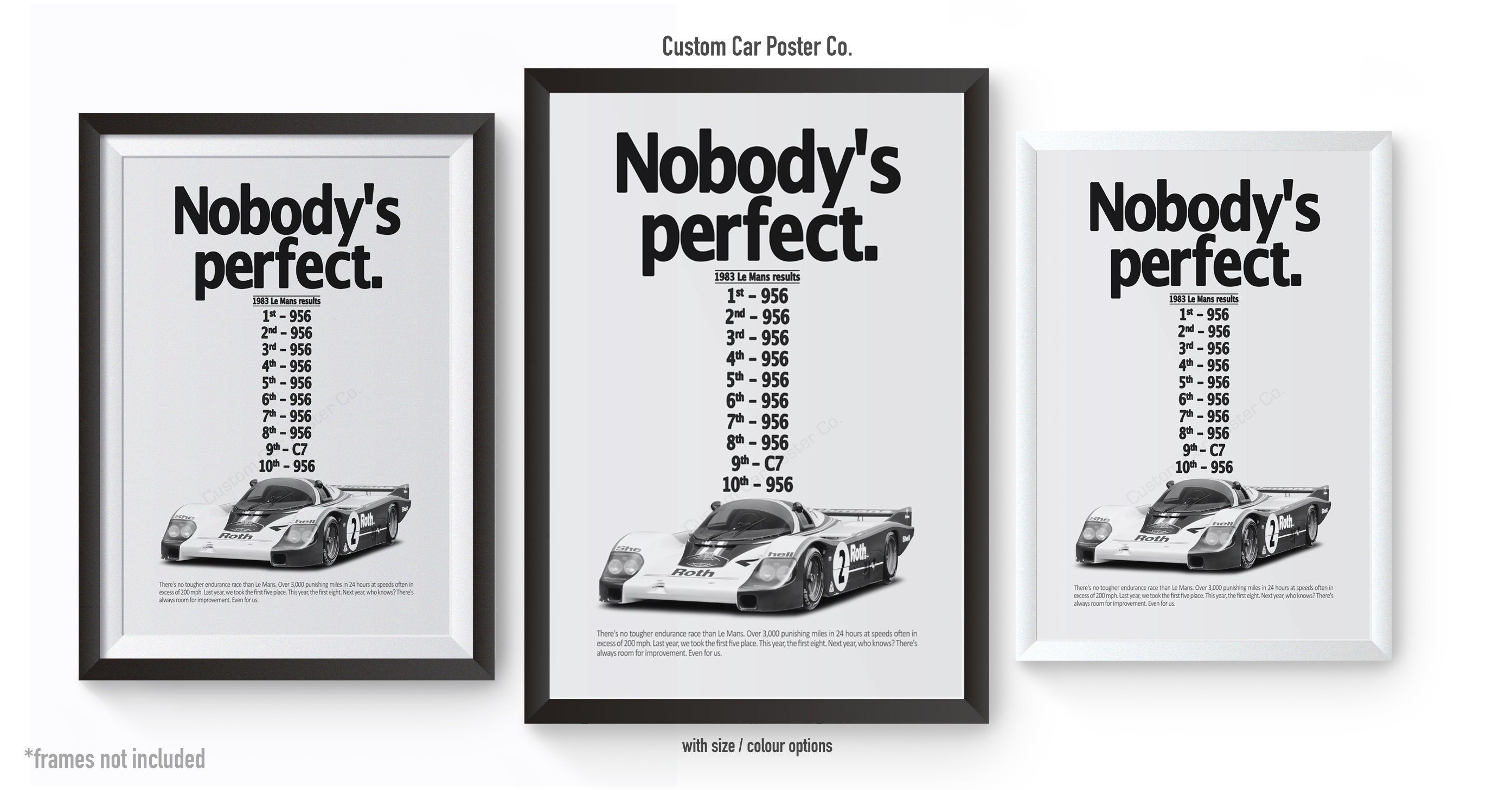 Nobody S Perfect Porsche Poster