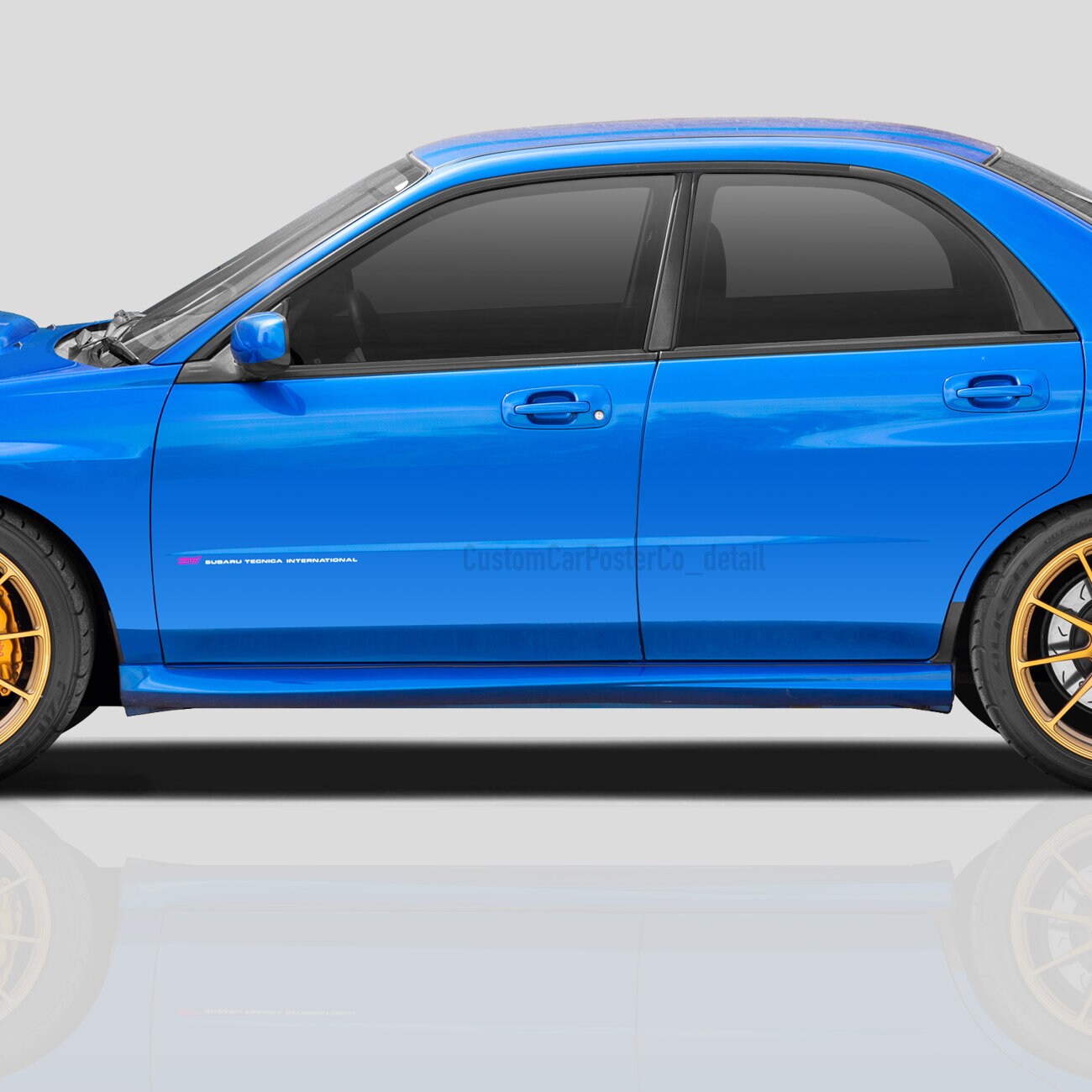 Subaru Impreza WRX STI Inspired Wall Art Wall Decor Car Poster Multi ...