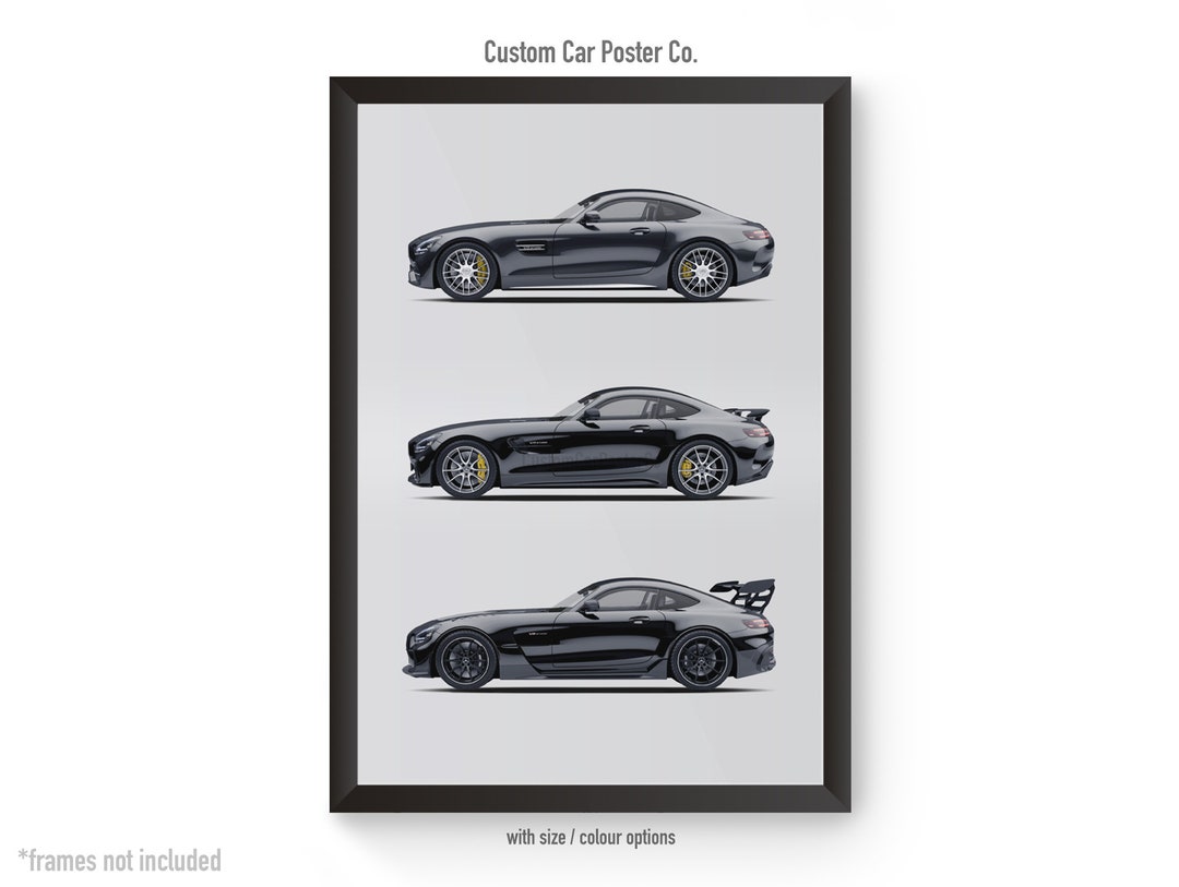 Mercedes-benz AMG GT Collage Wall Art - Automotive Car Poster ...