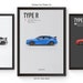 Honda Civic Type R FL5 Inspired Wall Art Wall Decor Car Poster Multi ...