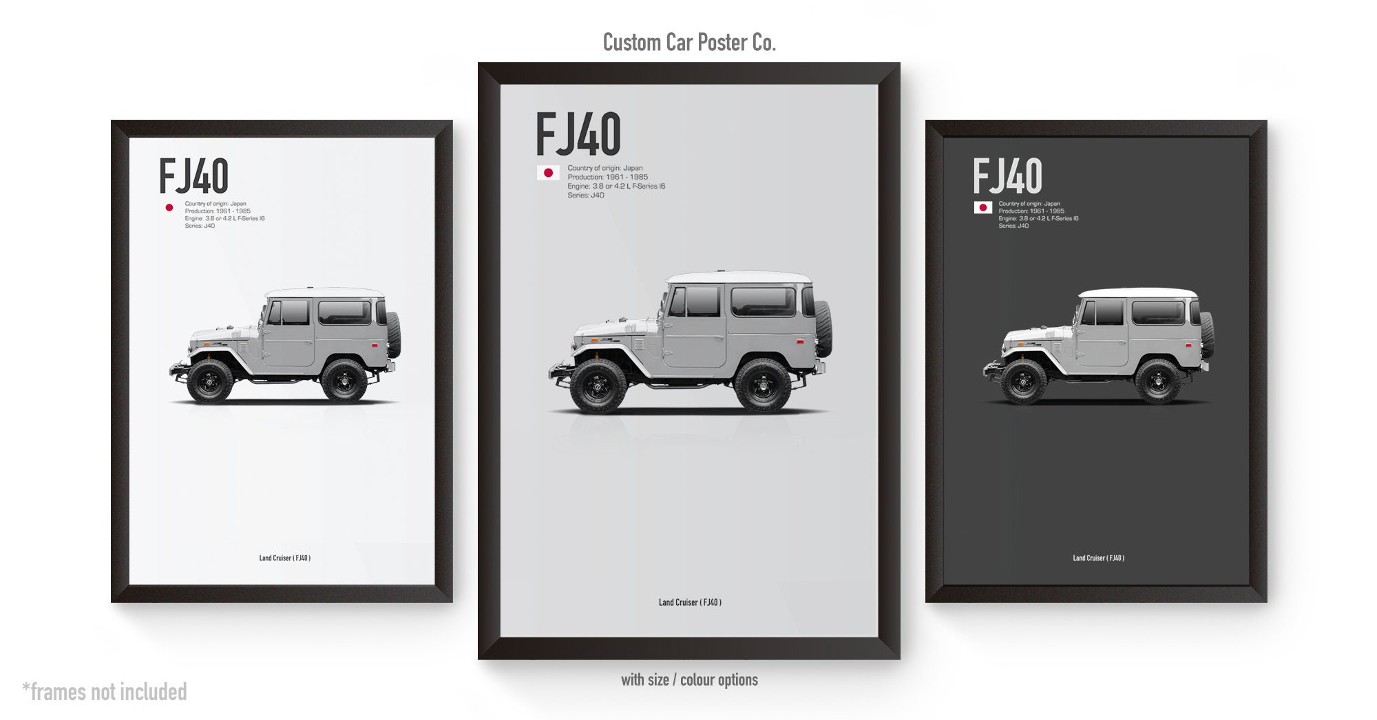 Toyota Land Cruiser FJ40 Poster - Multi-colour Wall Art - Automotive ...