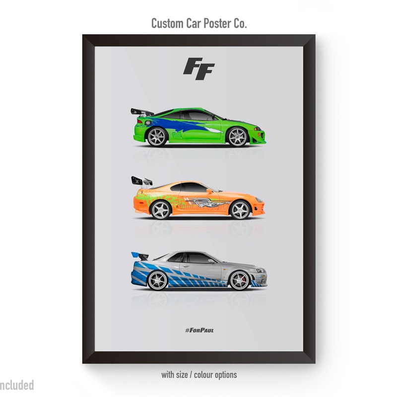 Paul Walker Poster Cars - Etsy